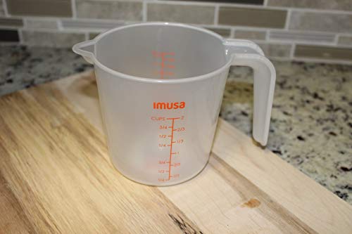 IMUSA USA 2 Cup Plastic Measuring Cup, Transparent