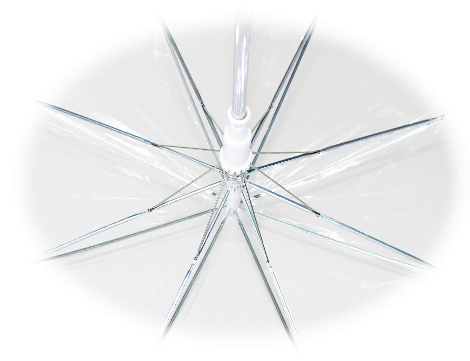 UNIWARE 23" Dome Straight Auto Open Umbrella, 23", Fashion Umbrella, Compact Automatic Rain Umbrella,Clear, Transparent (Clear)