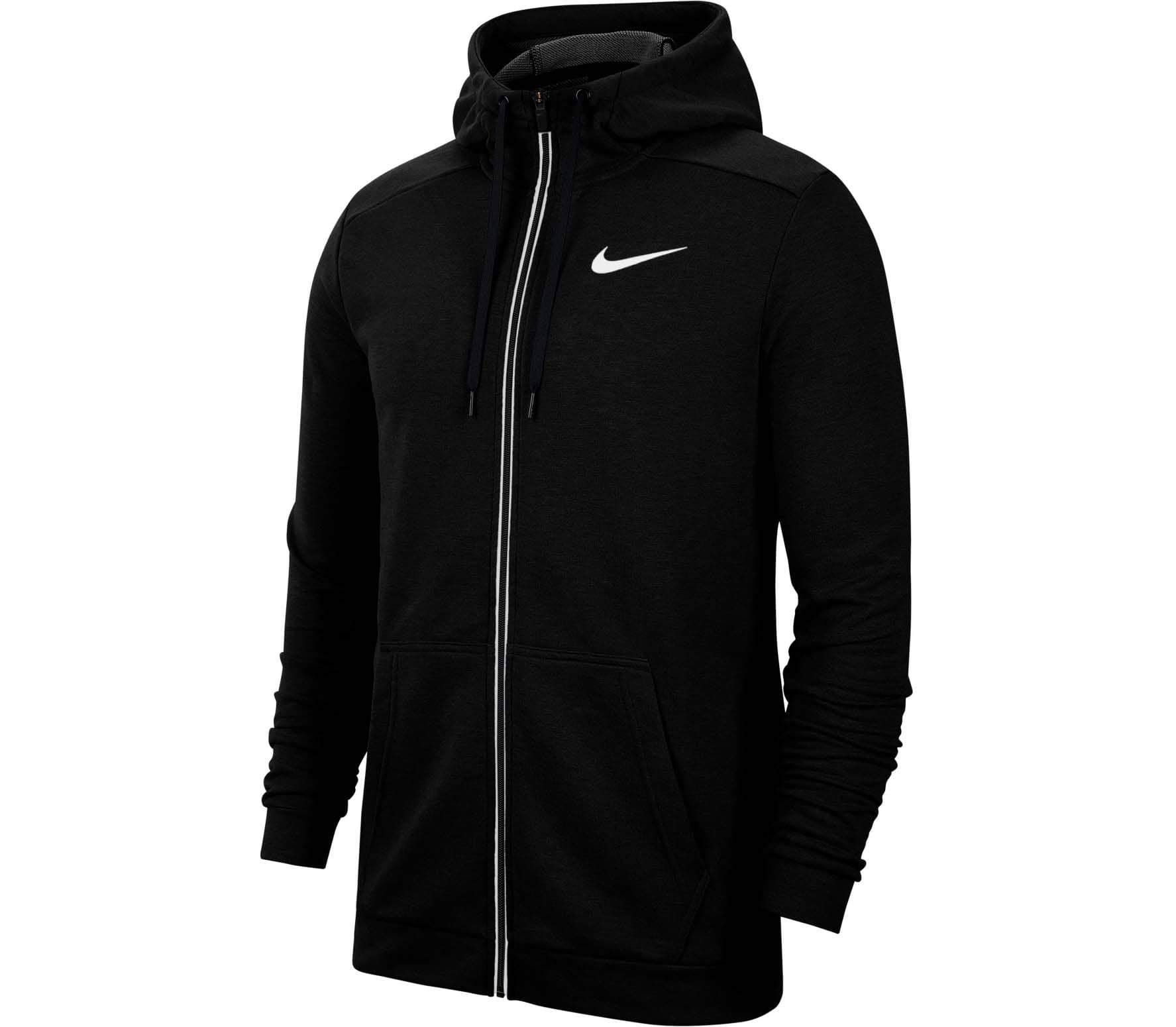 Nike Dry Hoodie Full Zip Fleece Black/White MD