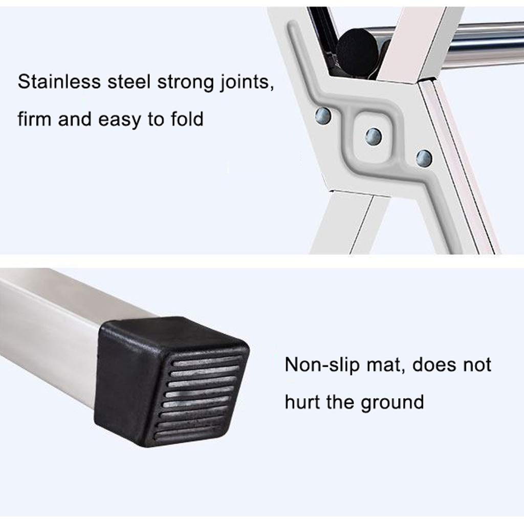 Drying Rack Stainless Steel Folding 2 Meters Free Outdoor Cool Clothes Pole Balcony Telescopic Drying Frame Landing FANJIANI