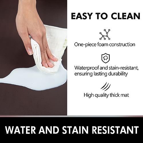 Anti Fatigue Kitchen Mats for Floor, Standing Desk Mat, Cushioned Comfort Mat for Home, Office, Laundry,Pain Relief, Non Slip Bottom, Waterproof & Easy to Clean, 24"x72", Brown