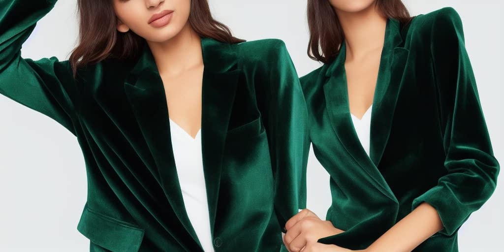 WEEN CHARM Velvet Blazer for Men Slim Fit One Button Sport Coat Tuxedo Jacket for Prom Wedding Party Dinner Green