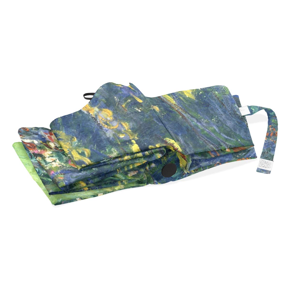 AHOMY Auto Open Close Umbrella, Monet's Water-Lily Pond Giverny Folding Travel Umbrellas for Rain and Sun