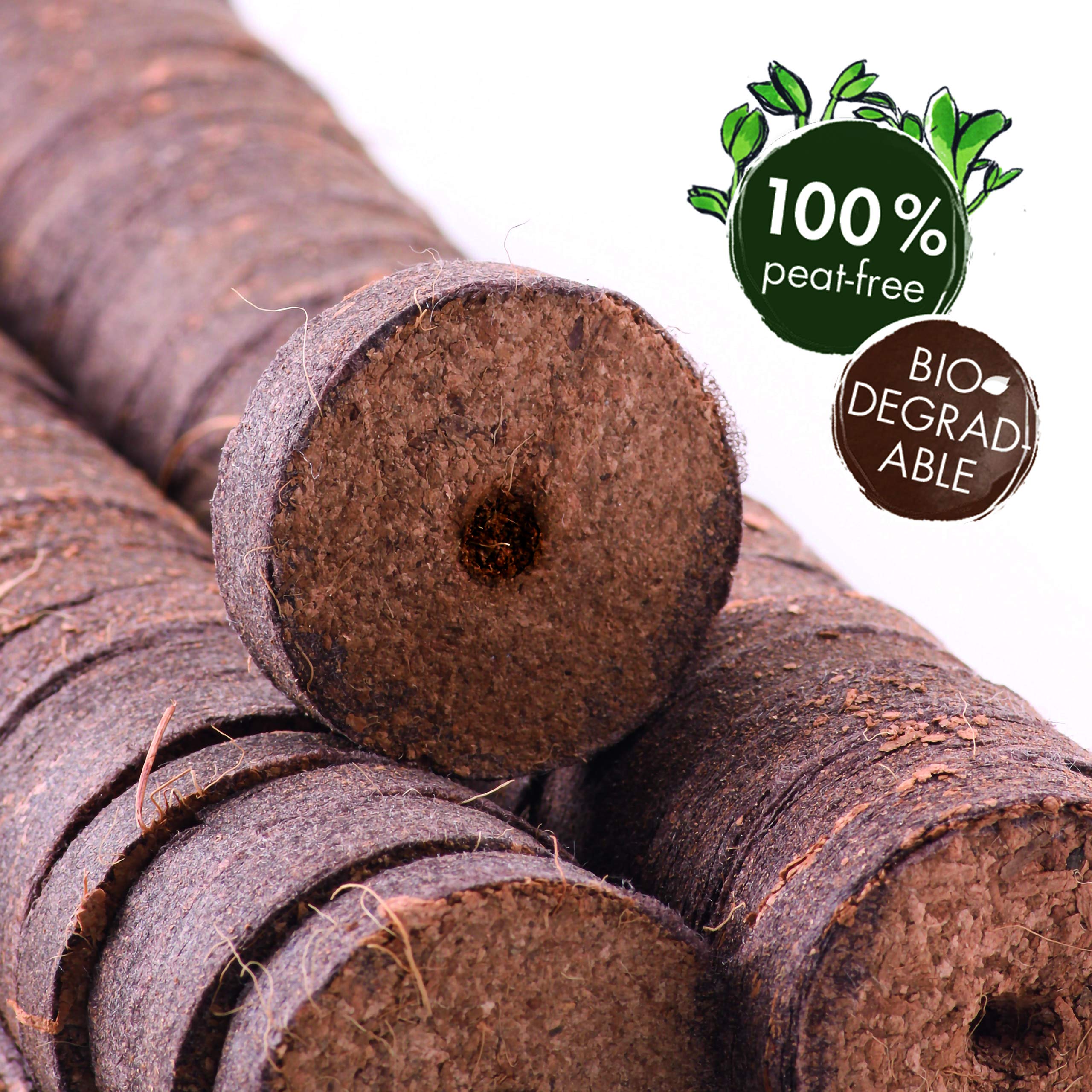 Coco Coir Seed Starter Pellets : 40 Coconut Coir Plugs for Growing Plants – Peat Free Seedling Soil – Seed Starter Kit with Potting Soil Pellets – 40 Starter Plugs – Gardening Supplies from OwnGrown