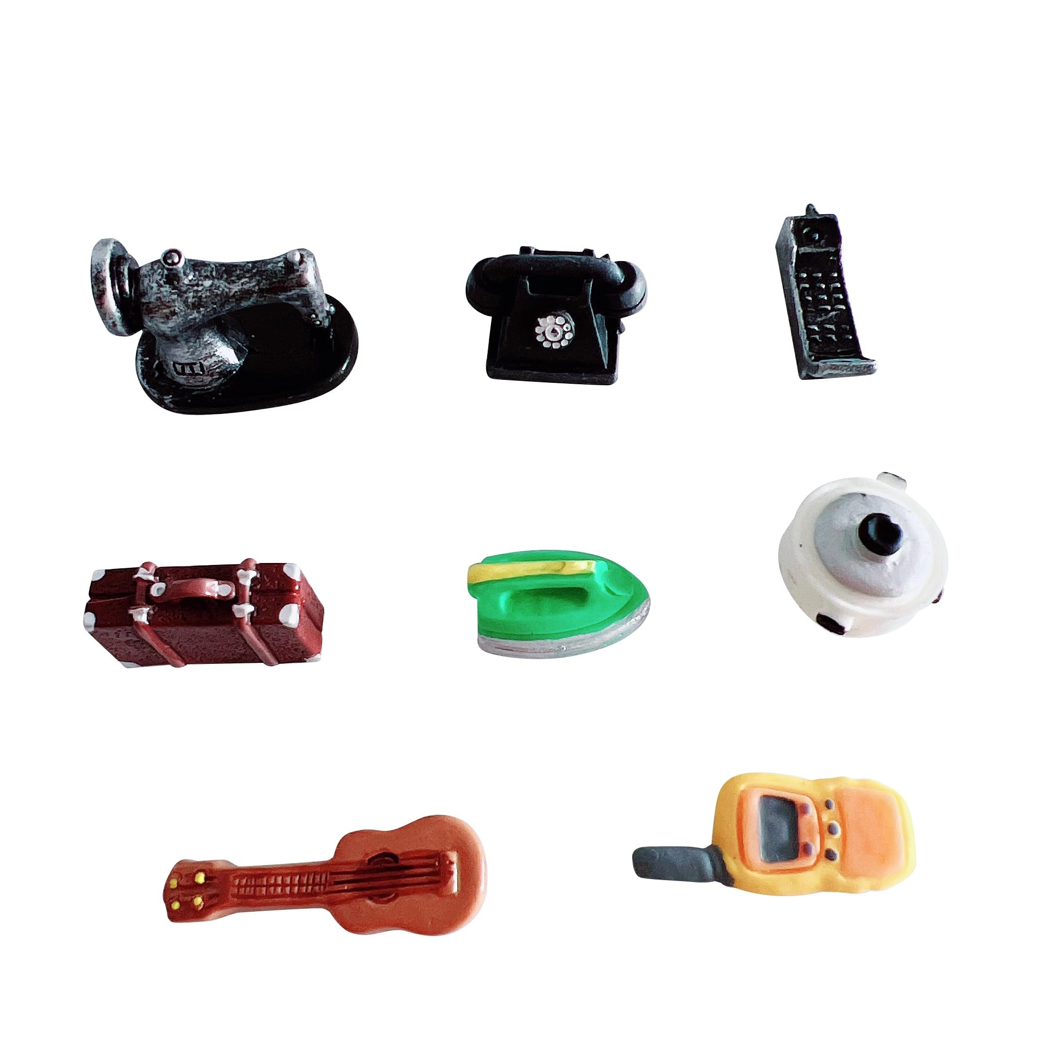 SIX VANKA 25pcs Miniature Resin Retro Home Appliances Decoration Sets Cameras Telephone Photo Props DIY Pretend Play Doll House