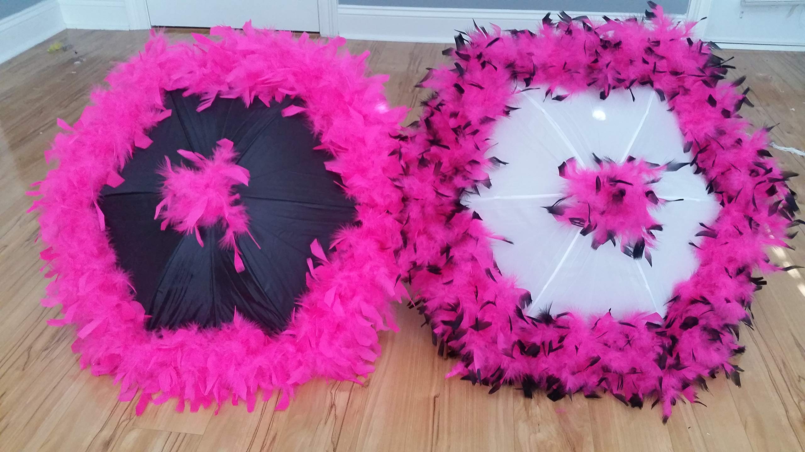 Custom Color New Orleans Second Line Umbrella Parasol- Choose UMBRELLA and FEATHER color- Birthday- Festival- Bachelorette Party- Mardi Gras