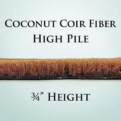 Avera Products | Beet It, Natural Coir Fiber Doormat, Anti-Slip PVC or Latex Mat Back | 29” x 17”