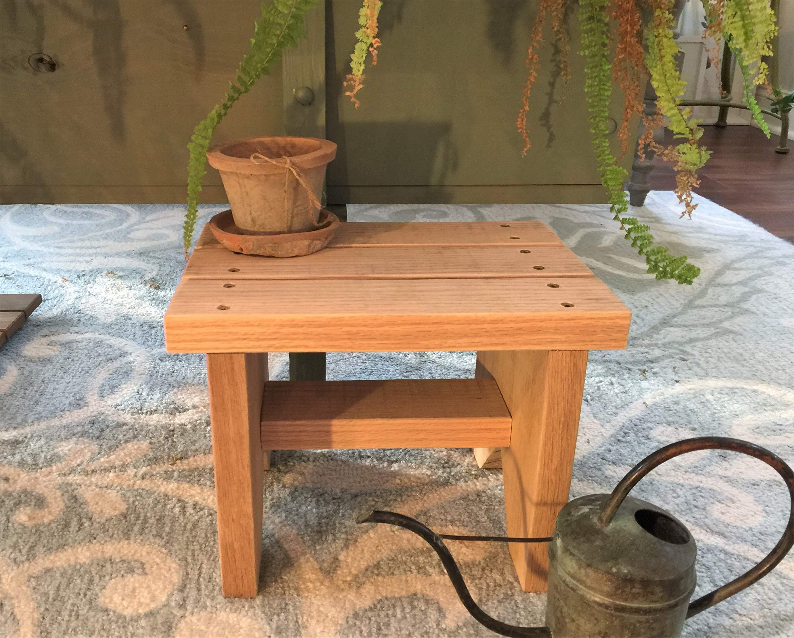 Classic Amish Reclaimed Wood Stool. Natural, Rustic, Solid. Versatile Home Decor Piece. Handmade in USA. Step/Sitting/Footstool/Plant Stand.
