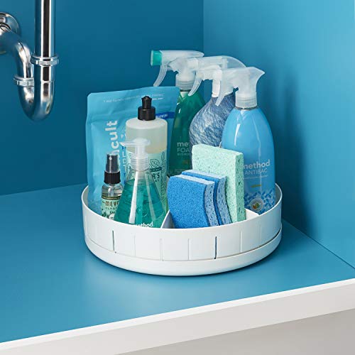 YouCopia SinkSuite Under Sink Turntable with Adjustable Dividers, Lazy Susan Organizer for Kitchen or Bathroom Storage