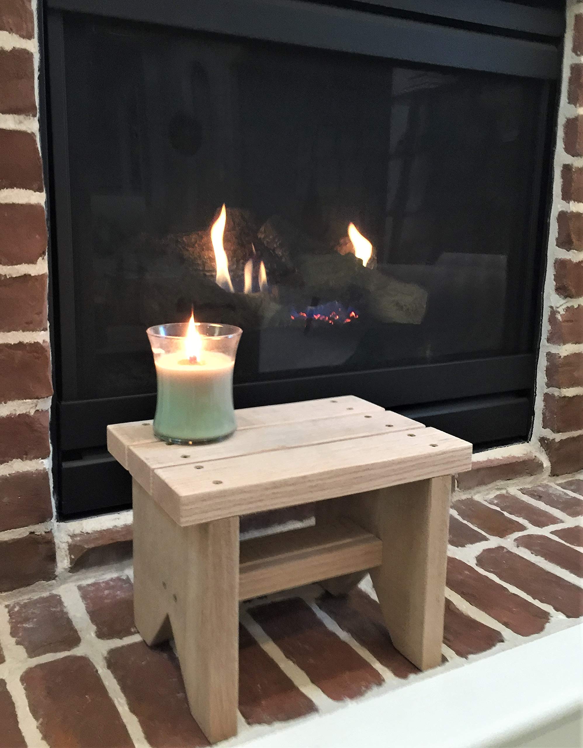 Classic Amish Reclaimed Wood Stool. Natural, Rustic, Solid. Versatile Home Decor Piece. Handmade in USA. Step/Sitting/Footstool/Plant Stand.