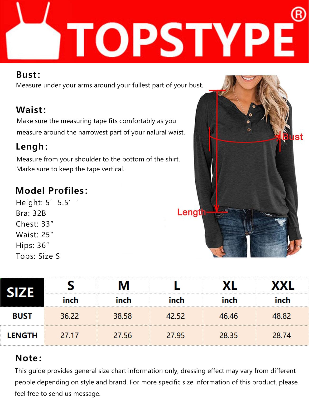 Topstype Womens Henley Tops Long Sleeve Shirts Thermal Pullover Casual Loose Fit Henley Neck Tunics