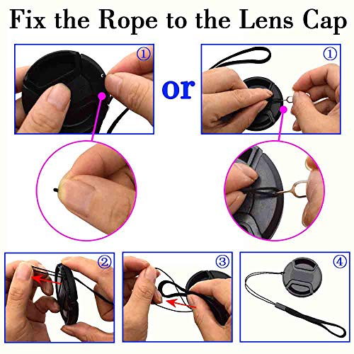 72mm Lens Cap Cover with Keeper for Sony E PZ 18-105mm F4 G OSS Lens for Sony Alpha a6600 a6500 a6400 a6300 a6100 a6000 a5100 a5000 Camera,ULBTER Lens Cap & Lens Cover Leash- 2 Pack