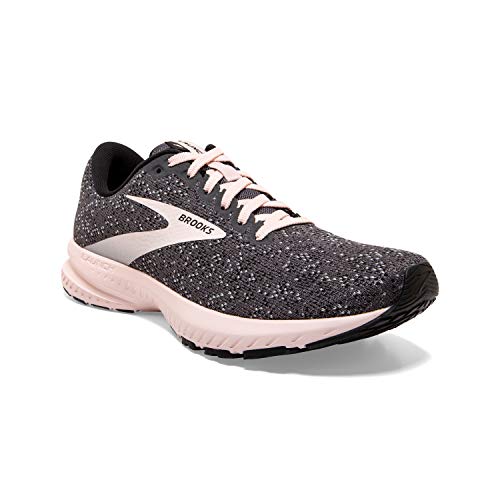 Brooks Womens Launch 7 Running Shoe - Black/Pearl/Hushed Violet - B - 11