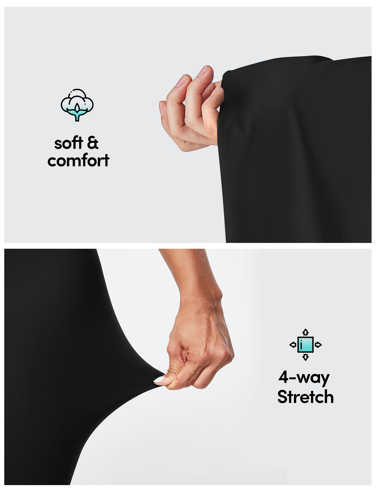 IUGA High Waisted Leggings for Women Running Workout Leggings with Inner Pocket Yoga Pants for Women Black