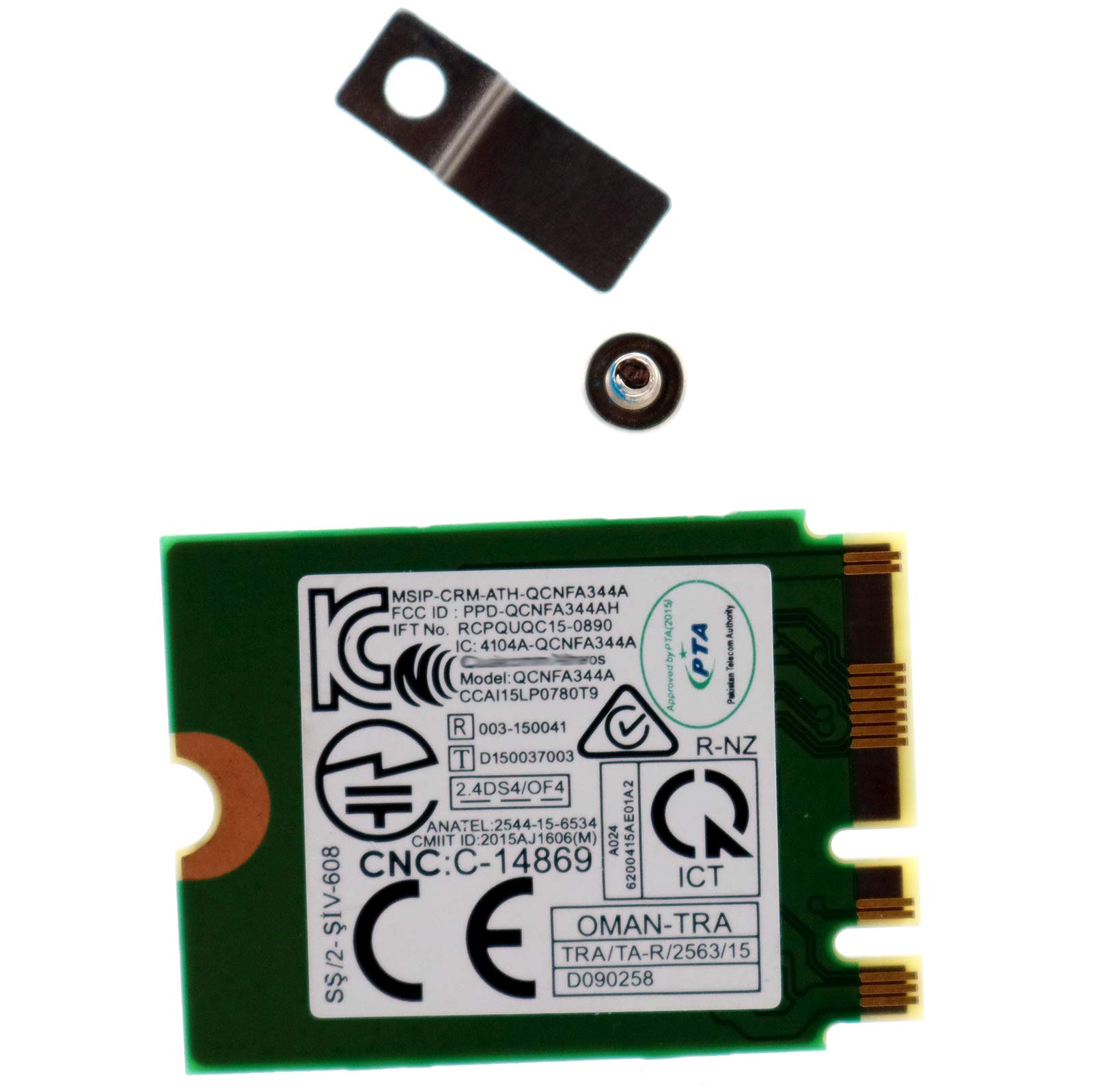 Deal4GO DW1820 802.11ac 867Mbps M.2 WLAN WiFi Adapter Wireless Card w/BT 4.1 for Dell Laptops Qualcomm QCNFA344A Windows 7/8/10 D4V21 0D4V21