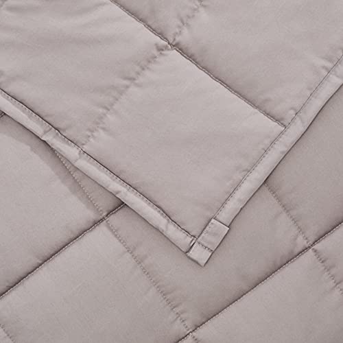 Amazon Basics All-Season Cotton Weighted Blanket, 20 Pound, Full/Queen, Dark Gray, 60 x 80 Inch
