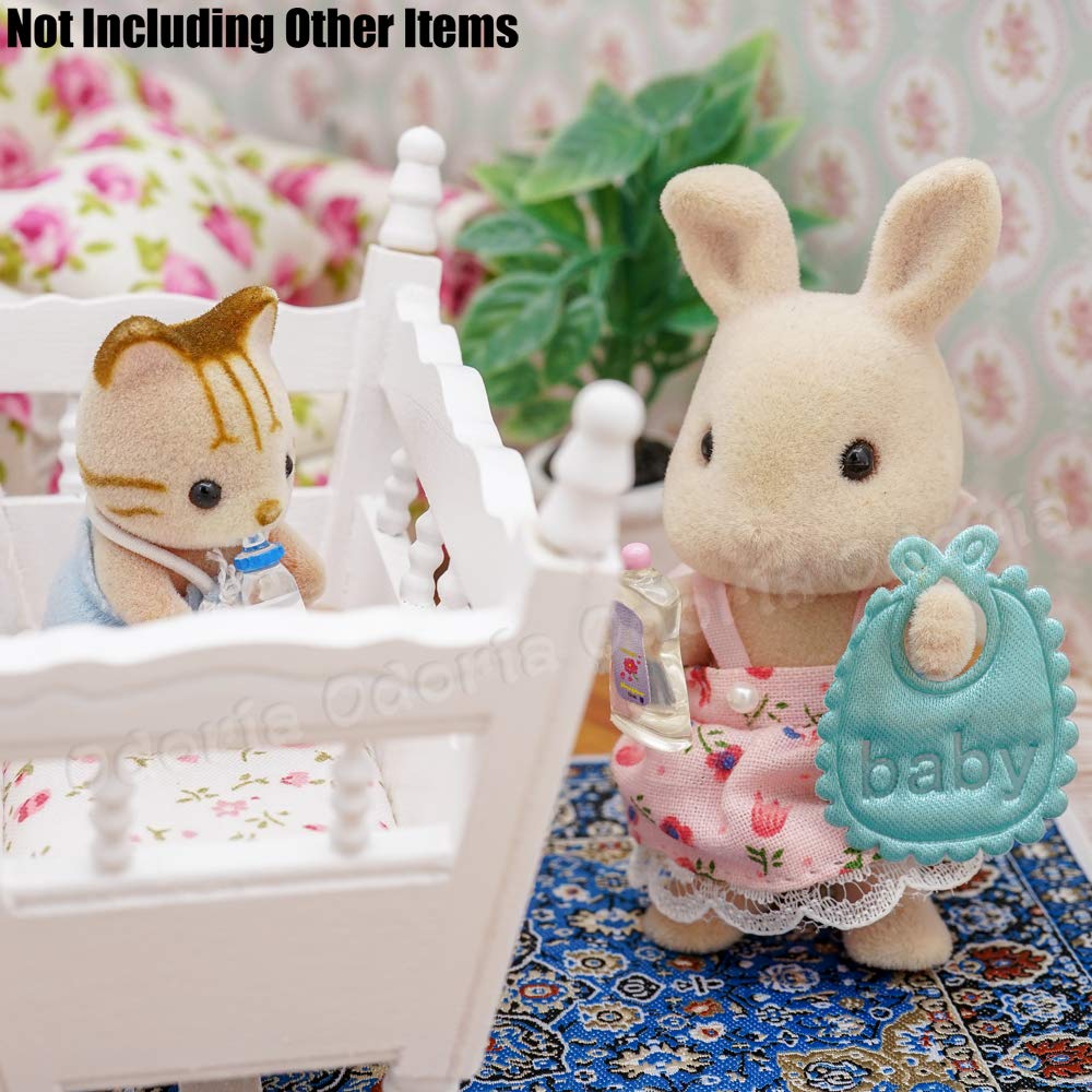 Odoria 1/12 Miniature Baby Bottles Bibs Dollhouse Nursery Accessories