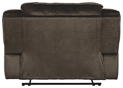 Signature Design by Ashley Clonmel Microfiber Power Zero Wall Wide Seat Adjustable Recliner, Brown