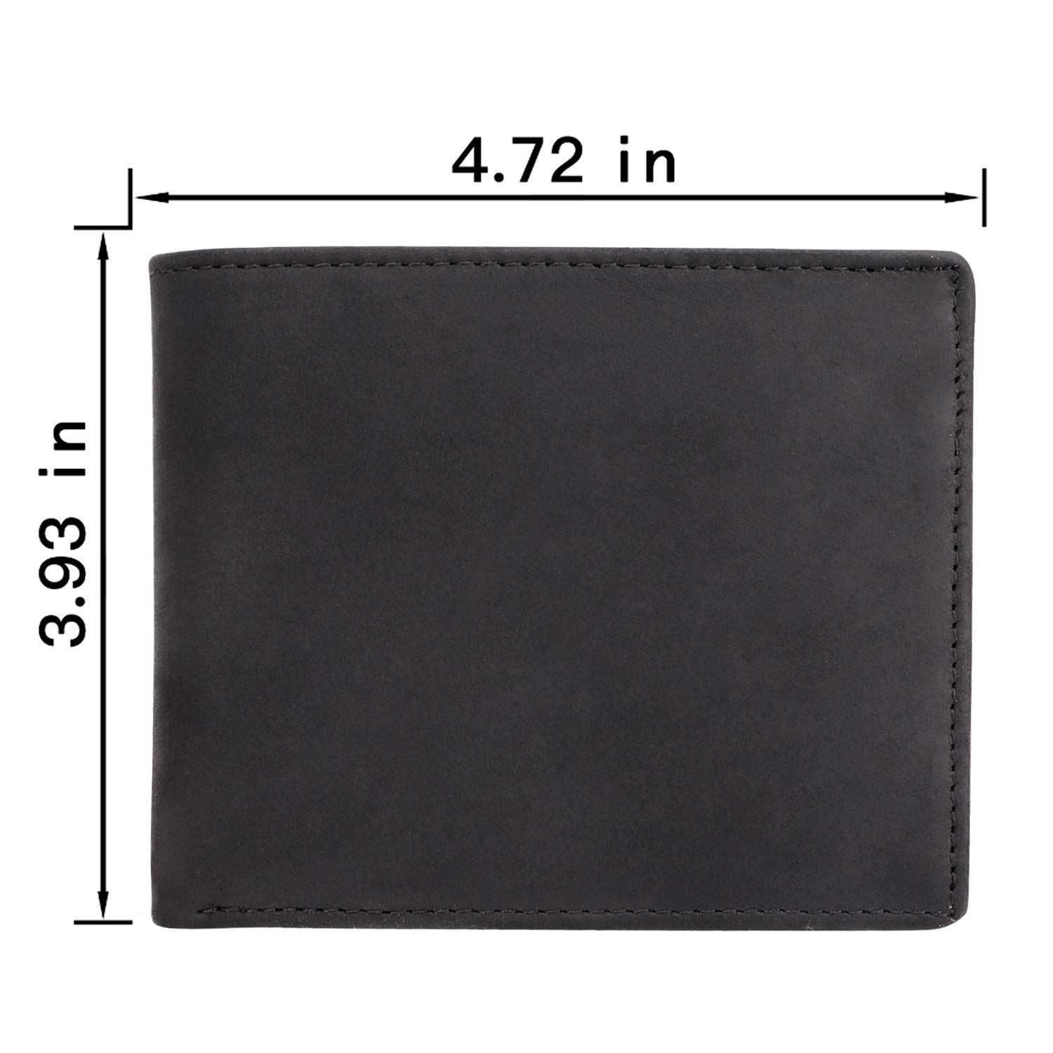 Kenon Personalized Leather Wallet For Boyfriend, Engraved RFID Blocking Bifold Stylish Brown Black Wallet For Boyfriend Valentine's Day Birthday Christmas Gifts
