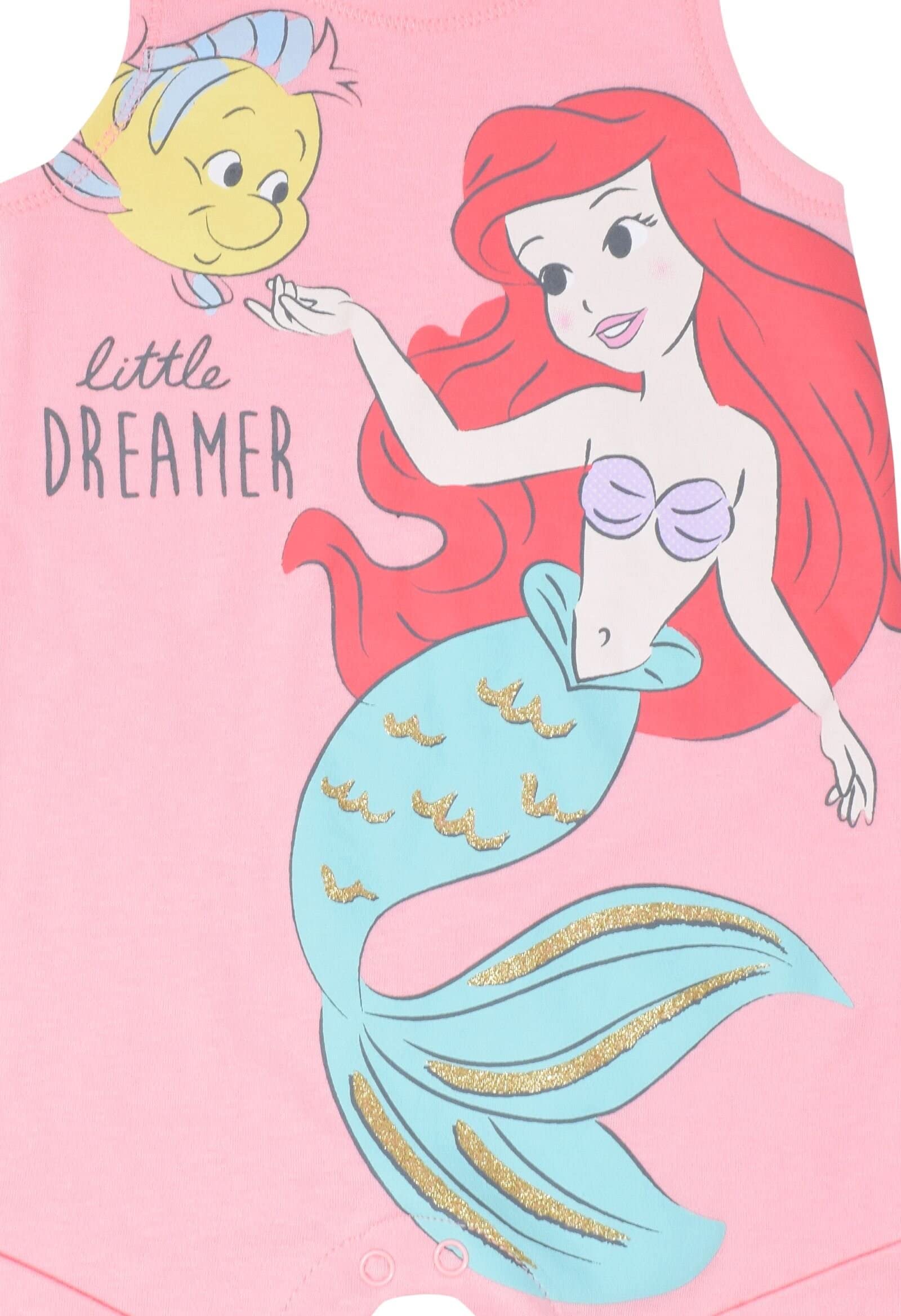 Disney Princess Ariel Infant Baby Girls Romper and Headband 12 Months