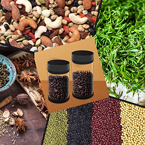 JUEMEL Automatic Vacuum Coffee Canister, Food Storage Container with Temperature & Humidity LCD Display,Time Record,Automatic Vacuum Suction,Electric Coffee jar Clear Glass-16oz/1350ml