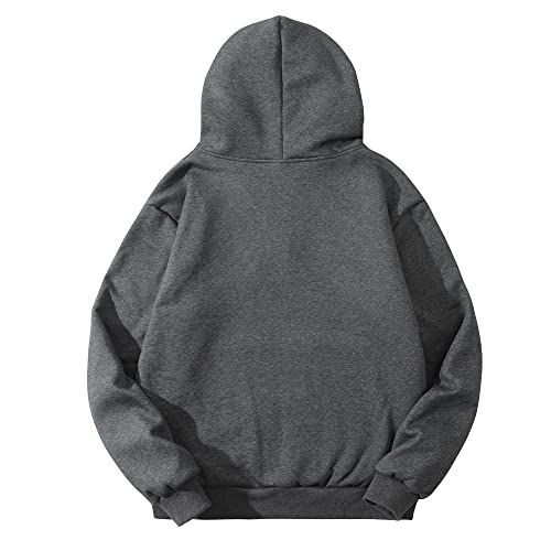 Flygo Men's Sherpa Hoodie Jacket Fleece Lined Zip Up Warm Hoodies Sweatshirt Winter Zipper Sweater Hooded Coat (Medium, Dark Grey)