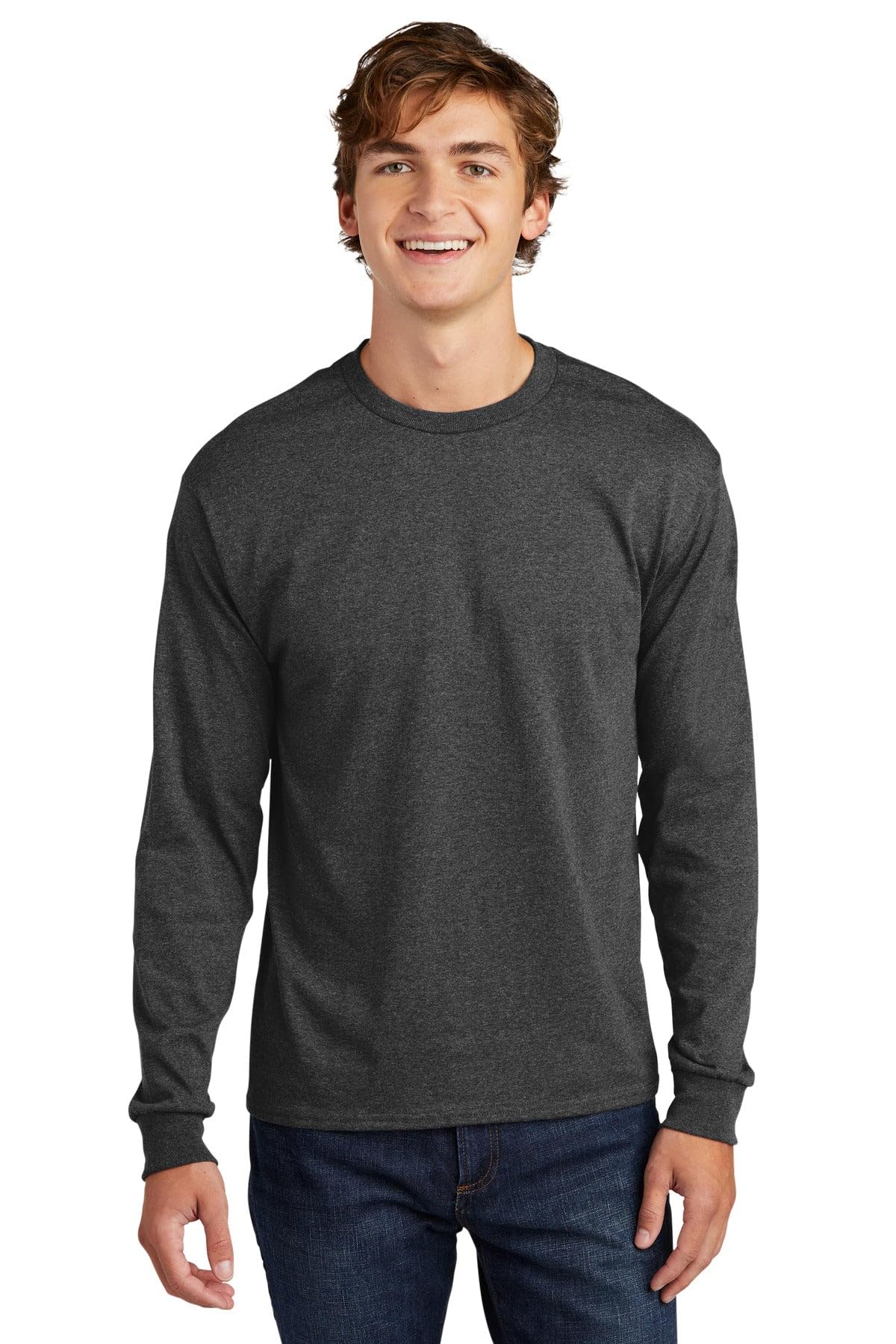 Hanes ComfortSoft® Long Sleeve T-Shirt XL Charcoal Heather