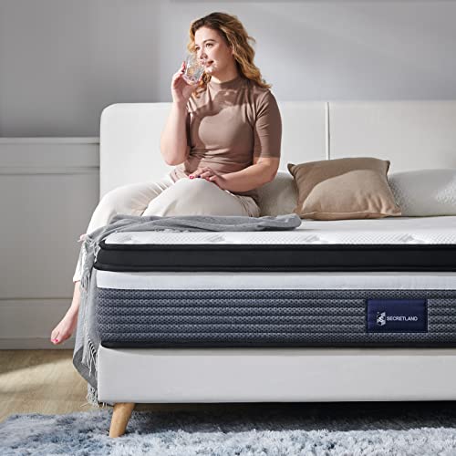 Full Mattress, Ssecretland 12 inch Individually Wrapped Coils Innerspring Mattress, Pocket Spring Hybrid Mattresses with CertiPUR-US Certified Foam, Plush Yet Supportive