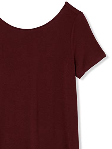 Amazon Essentials Women's Jersey Regular-Fit Ballet-Back t-Shirt Dress (Previously Daily Ritual), Dark Red, X-Large