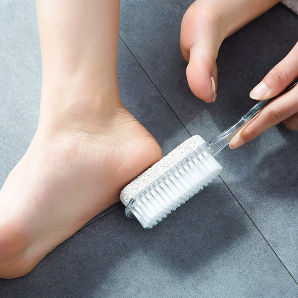 4 in 1 Foot File Pumice Stone Nail Brush Handheld Remover Pedicure Tool Reducer for Exfoliation
