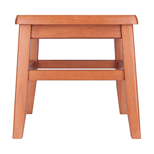 Winsome Kaya 2-Piece Conductor Stool Set, 12H in, Solid Wood, Teak Finish