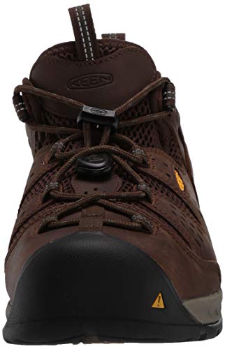 KEEN Utility Men's Atlanta Cool 2 Low Soft Toe ESD Non Slip Work Shoe, Cascade Brown/Forest Night, 12 Medium US