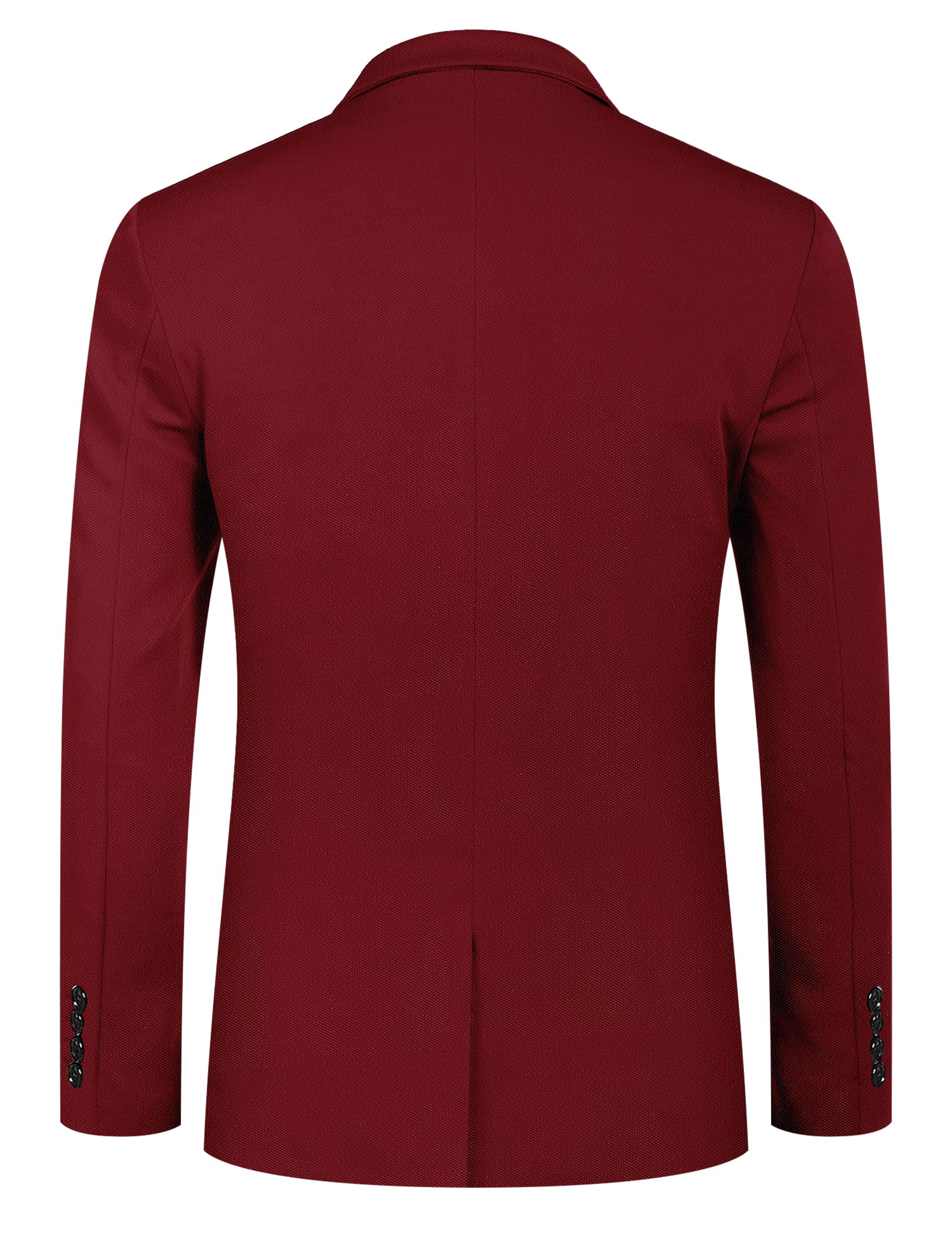 COOFANDY Men Suit Jacket Linen Slim Fit Sport Coat Business Fashion Daily Blazer Wine Red