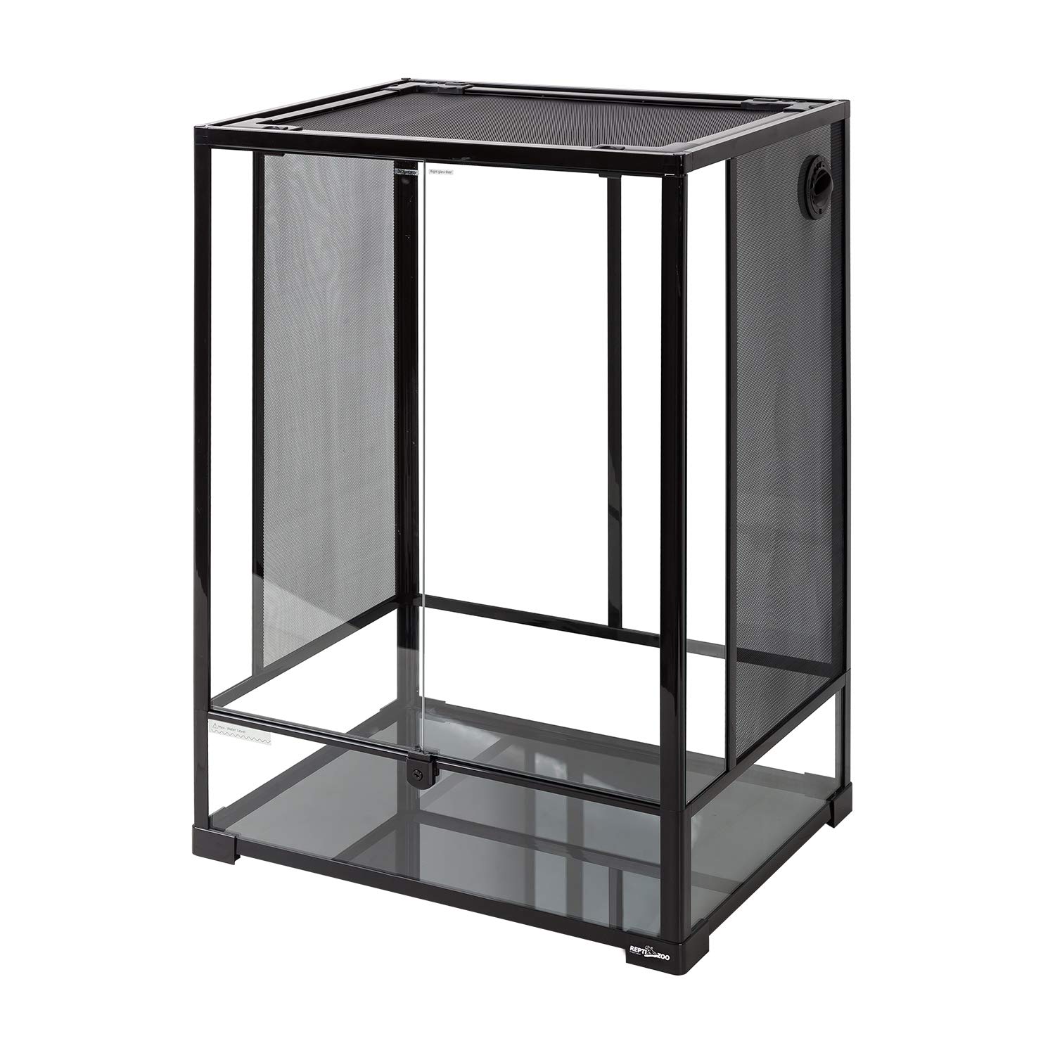 REPTI ZOO 24" x 18" x 36" Reptile Tall Glass Terrarium Rainforest Habitat Double Hinge Door with Screen Ventilation 67 Gallon Reptile Terrarium Easy Assembly