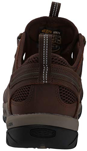 KEEN Utility Men's Atlanta Cool 2 Low Soft Toe ESD Non Slip Work Shoe, Cascade Brown/Forest Night, 12 Medium US