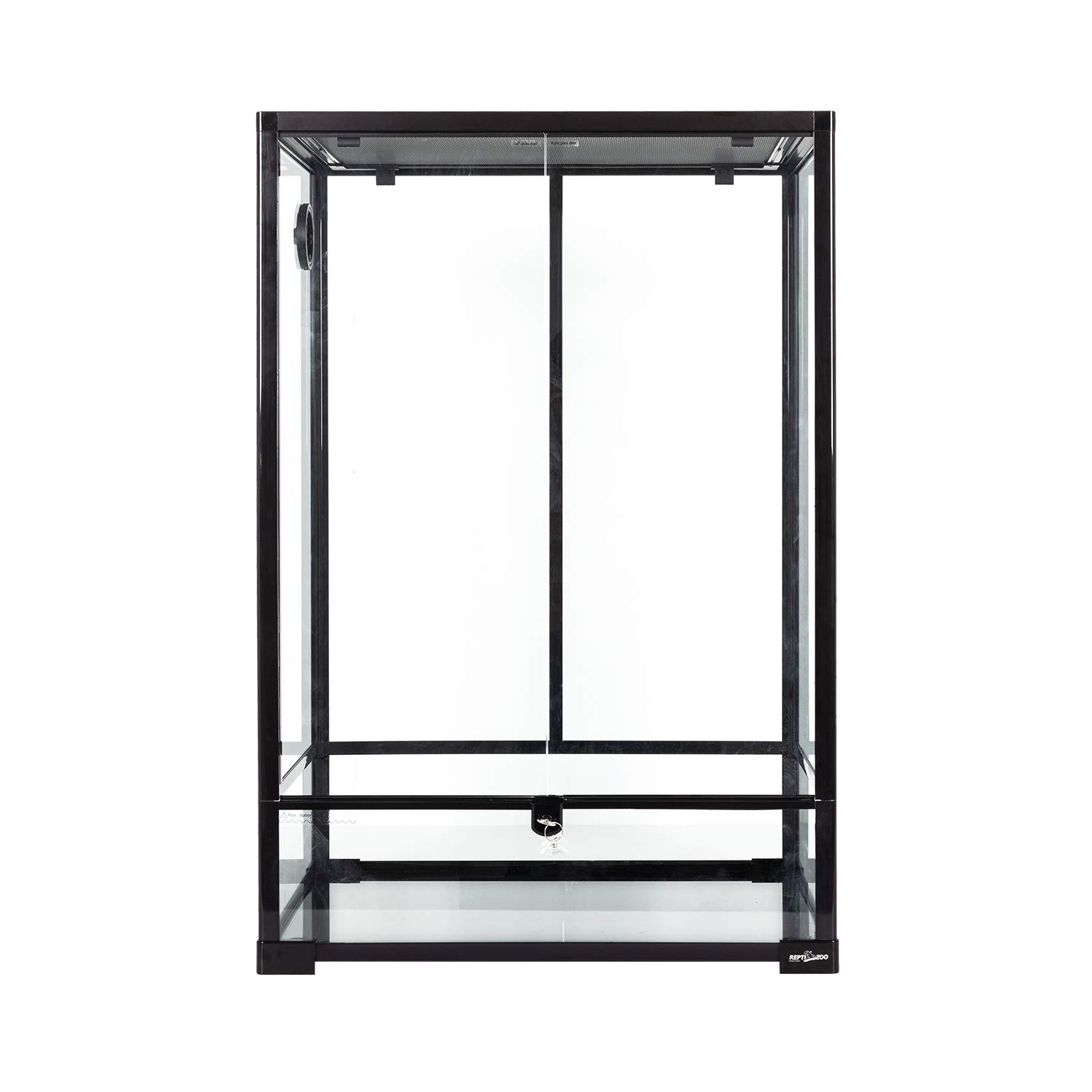 REPTI ZOO 24" x 18" x 36" Reptile Tall Glass Terrarium Rainforest Habitat Double Hinge Door with Screen Ventilation 67 Gallon Reptile Terrarium Easy Assembly