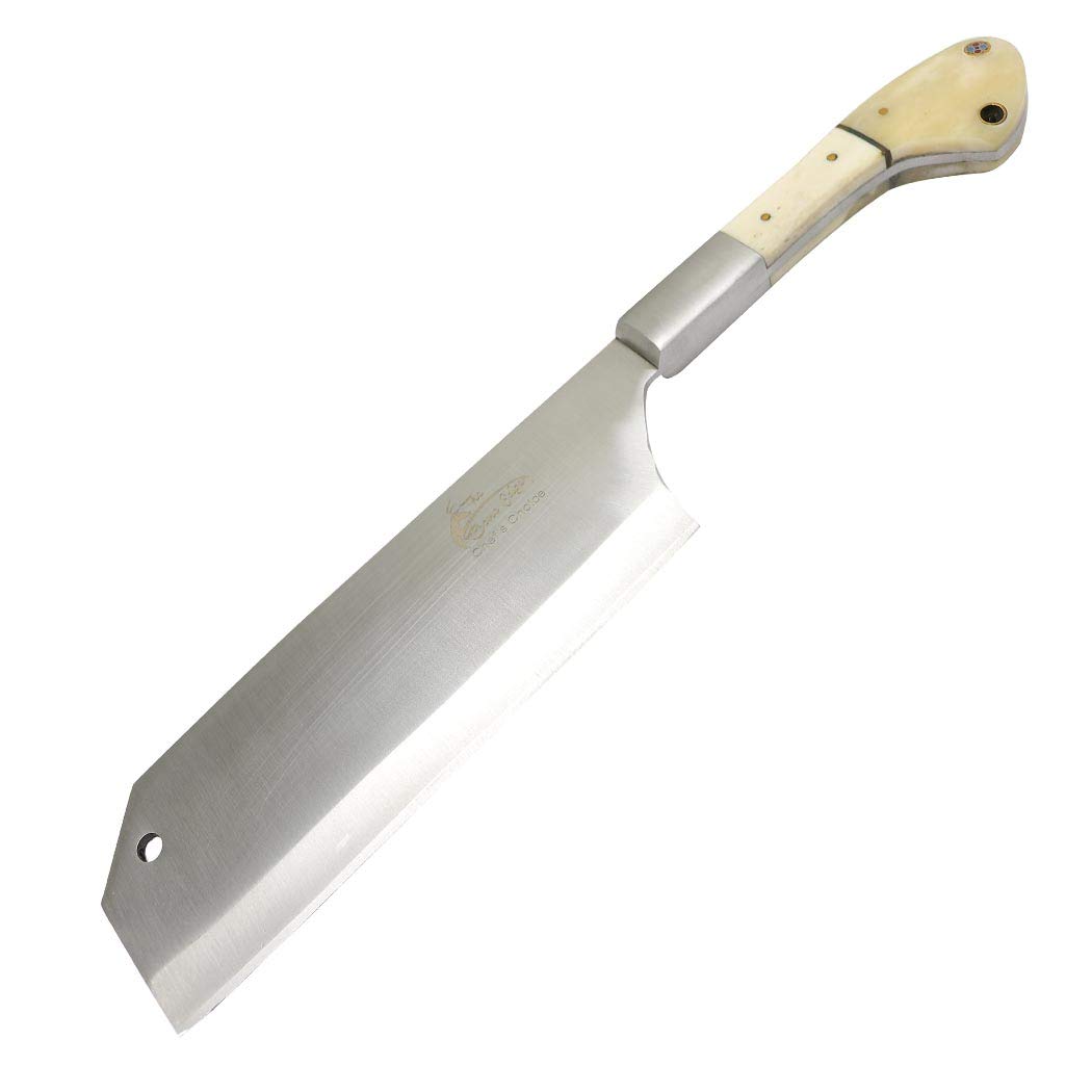 TheBoneEdge 12" Cleaver Stainless Steel Full Tang Butcher Knife Bone Handle