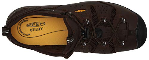 KEEN Utility Men's Atlanta Cool 2 Low Soft Toe ESD Non Slip Work Shoe, Cascade Brown/Forest Night, 12 Medium US