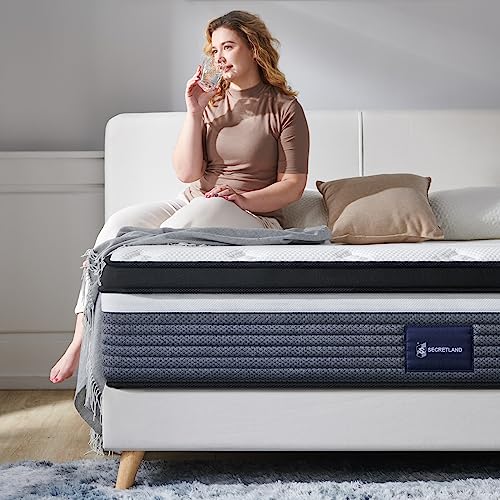 Full Mattress, Ssecretland 12 inch Individually Wrapped Coils Innerspring Mattress, Pocket Spring Hybrid Mattresses with CertiPUR-US Certified Foam, Plush Yet Supportive