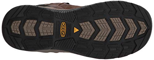 KEEN Utility Men's Flint 2 Low Steel Toe Waterproof Non Slip Work Shoe, Cascade Brown/Orion Blue, 10.5 Wide US
