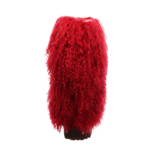BEARPAW Women's Boetis Red Size 10 | Women's Boot Natural Fur | Women's Slip On Boot | Comfortable Winter Boot