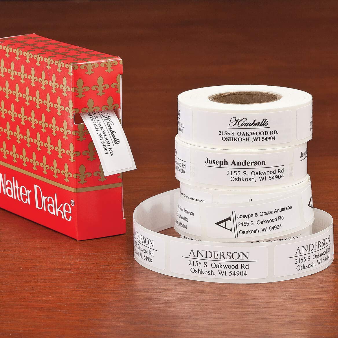 Personalized Bold and Centered Address Labels 200, Clear
