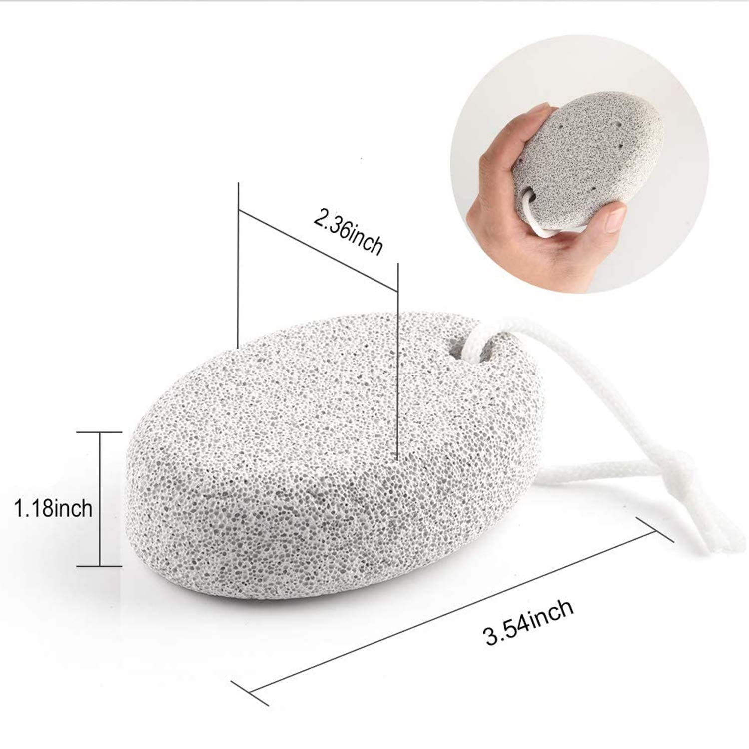 NIUTA【Factory Direct】Pedicure Foot Rasp File Callus Remover, Double-Sided Colossal Foot Rasp Foot File And Callus Remover For Dead Skin (Pumice Stone-Natural), Gray, 2 Count