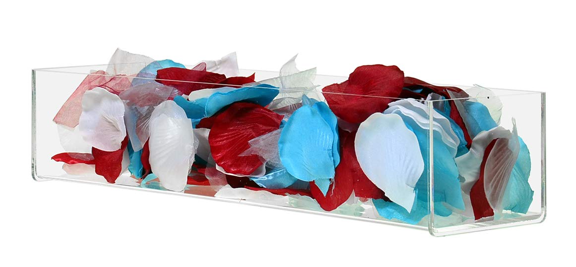 Marketing Holders 6 Pack Acrylic Retail Tray One Compartment 15" Wide x 4" Deep Countertop Merchandise Dump Bin See Through Flippable Storage Caddy for Expos Businesses and Tradeshows
