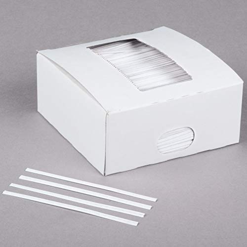 Oasis Supply, 2000 Piece 4" Laminated Paper Twist Ties, BULK with Dispenser Box (WHITE)