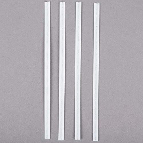 Oasis Supply, 2000 Piece 4" Laminated Paper Twist Ties, BULK with Dispenser Box (WHITE)