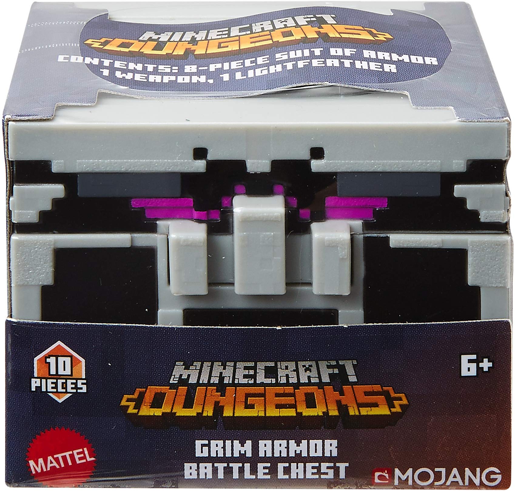 Mattel Minecraft Dungeons Battle Chest with Accessories, Action and Adventure Toy Based on Video Game, for Storytelling Play and Display, Gift for Kids Age 6 and Older