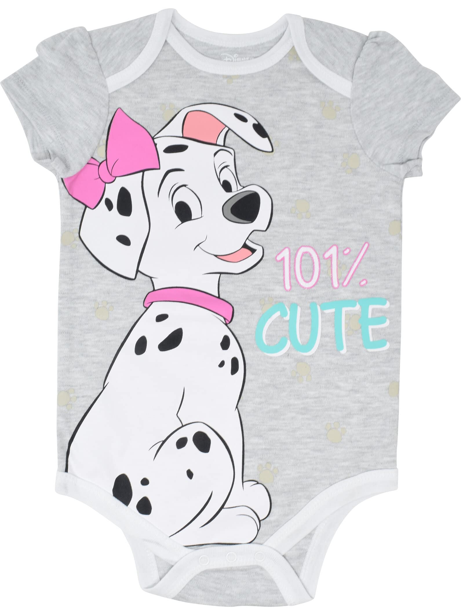 Disney Classics 101 Dalmatians Bambi Dumbo Aristocats Baby Girls 5 Pack Bodysuit 6-9 Months