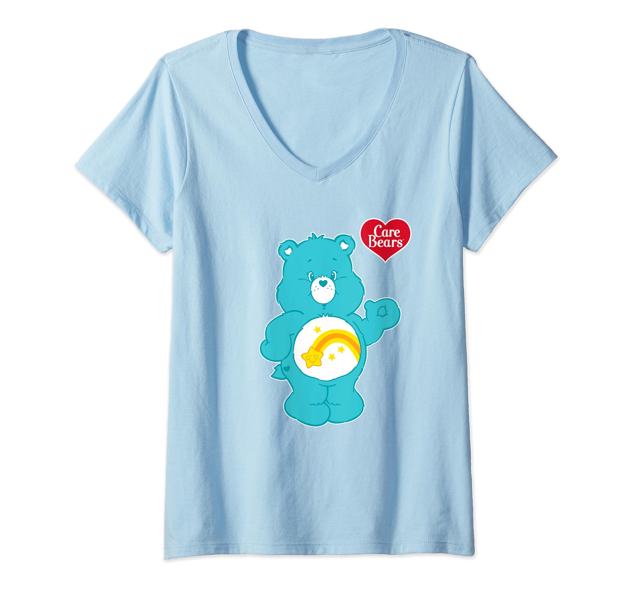 Womens Care Bears Wish Bear V-Neck T-Shirt