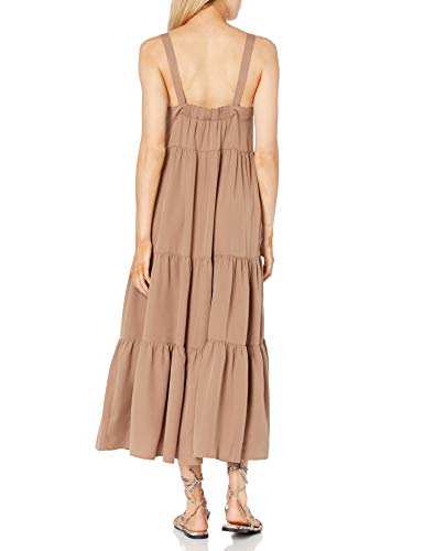 The Drop Women's Brit Tiered Ankle Maxi Tent Dress, Mushroom, L